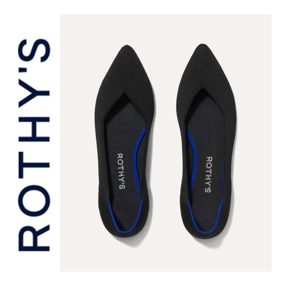 Rothy's | Shoes | Rothys The Point In Black Solid Size 1 Wide | Poshmark